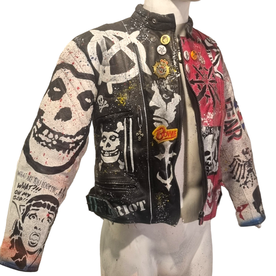 Punk Rock Vintage Bad-Ass Leather Jackets Hand Painted – Rebel-Star