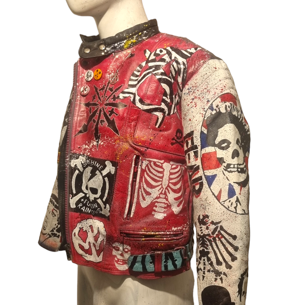 Punk Rock Vintage Bad-Ass Leather Jackets Hand Painted – Rebel-Star