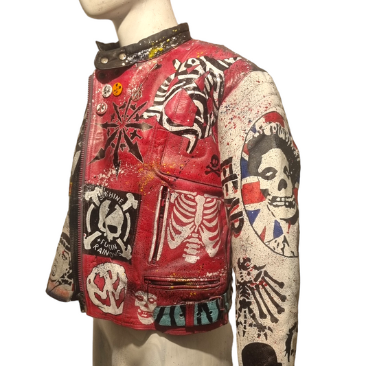 Punk Rock Vintage Bad-Ass Leather Jackets Hand Painted – Rebel-Star