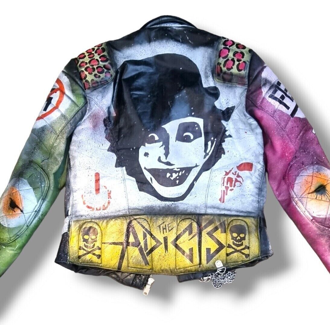 Punk Rock Vintage Bad-Ass Leather Jackets Hand Painted – Rebel-Star